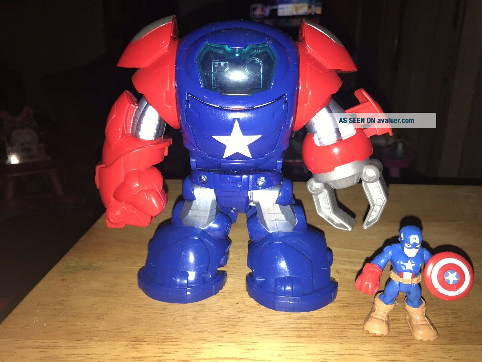 Rare Imaginext Figure DC Captain America With Mech Suit Toy Action Suit ...