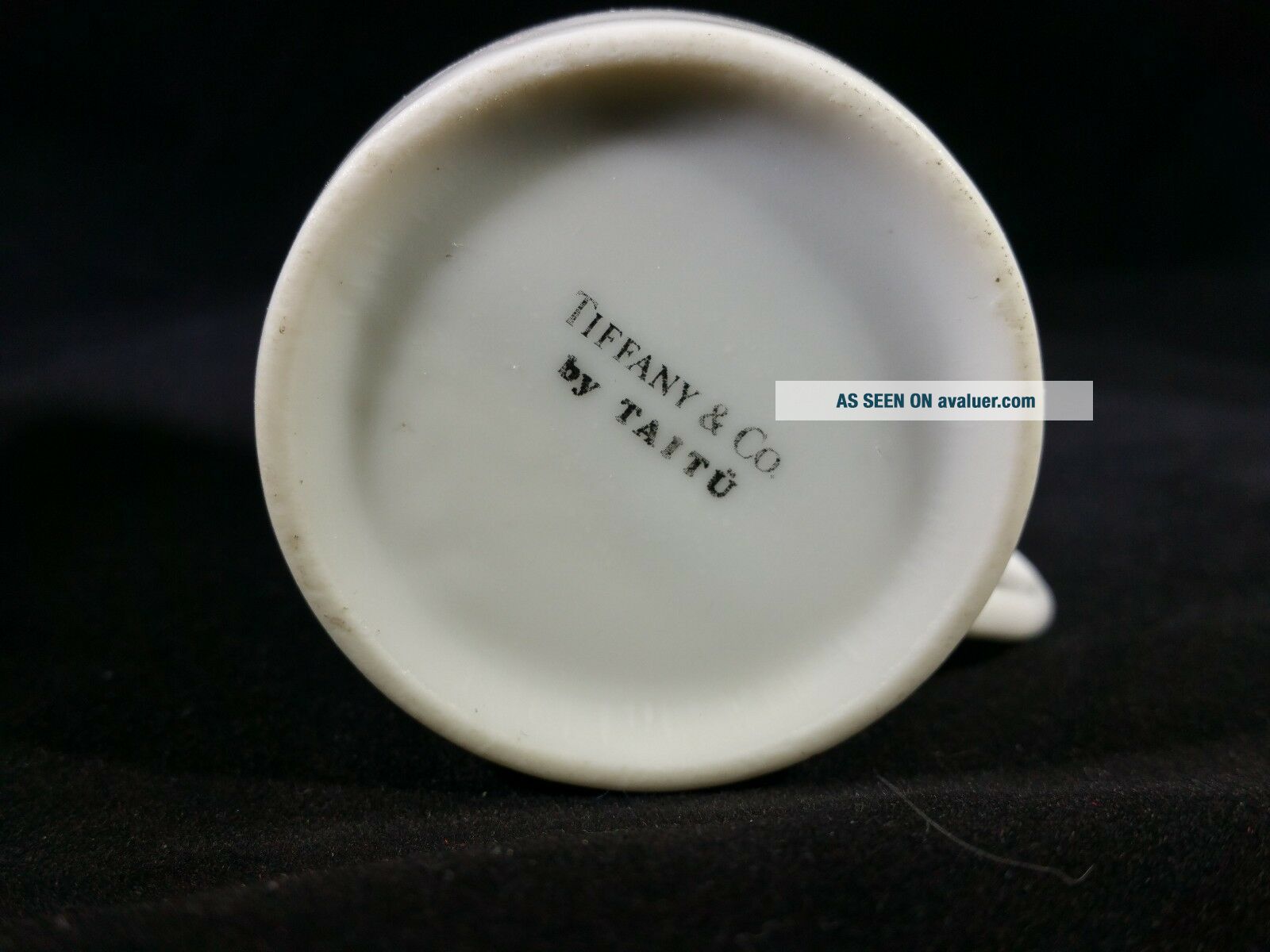 RARE TIFFANY & CO JAPAN BLACK RING TAITU DEMITASSE COFFEE CUP STRIPE ...