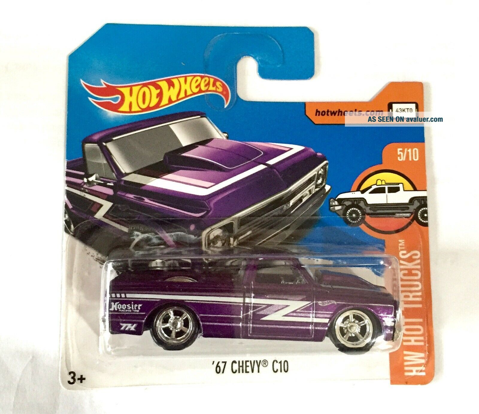 Hot Wheels Treasure Hunt 2017 67 Chevy C10 UK Short Card Rare | #8155277