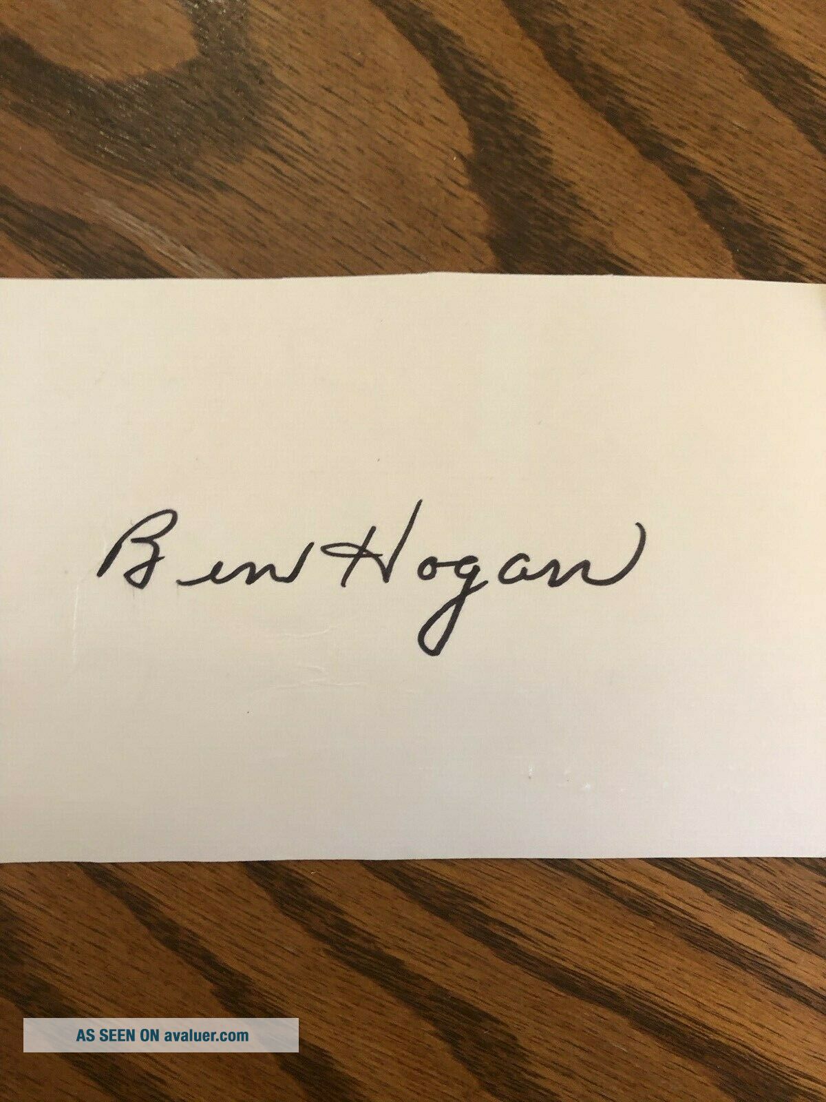 RARE BEN HOGAN AUTOGRAPH SIGNED U. S POSTAGE CARD FEATURING ABE LINCOLN ...