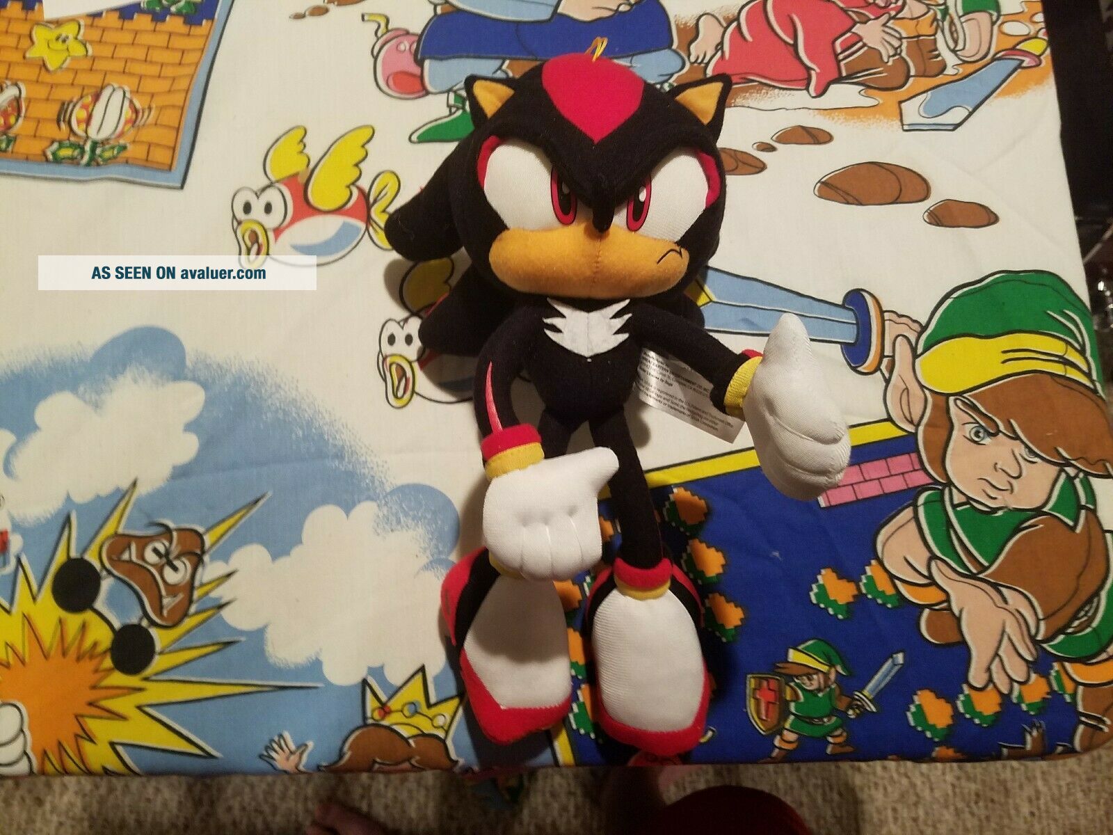 RARE Great Eastern GE 12 - Inch Shadow Sonic The Hedgehog Plush Toy ...