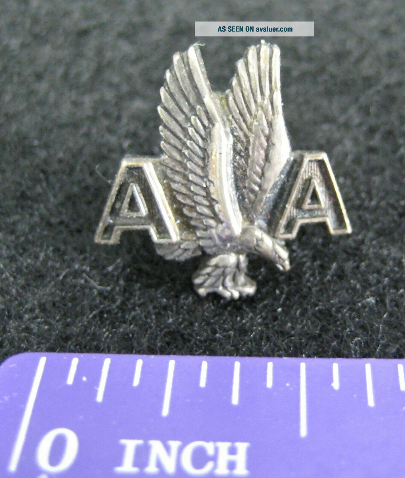 RARE VINTAGE AMERICAN AIRLINES AA STERLING SILVER WINGS AVIATION LAPEL ...