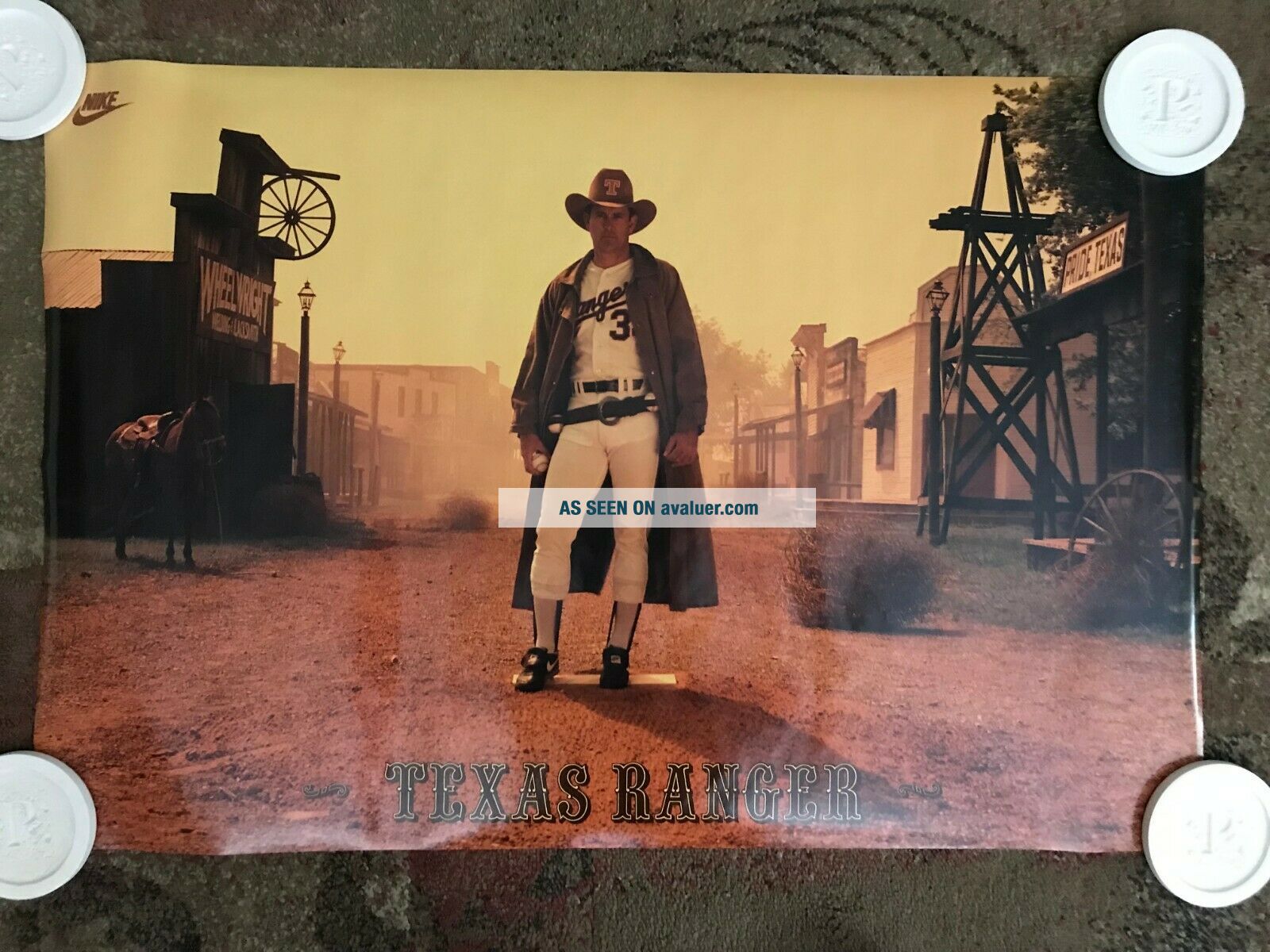 RARE Large Nolan Ryan Texas Ranger Nike Poster 24x36 | #8193421