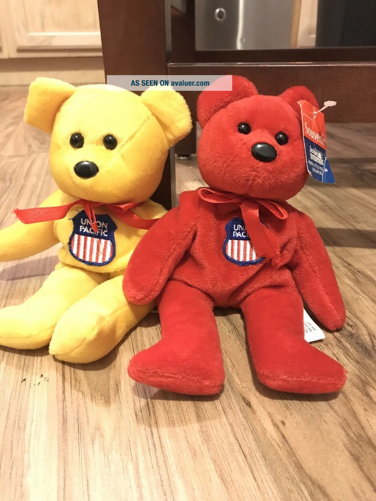Goldie The Union Pacific Bear And Jenkins Red Bear Set. Rare Bear ...