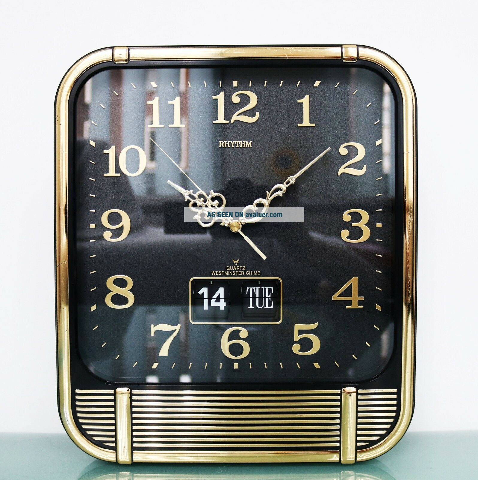 RHYTHM 4fh604 Wall Clock Volume Control WESTMINSTER Chime 1980s VERY ...