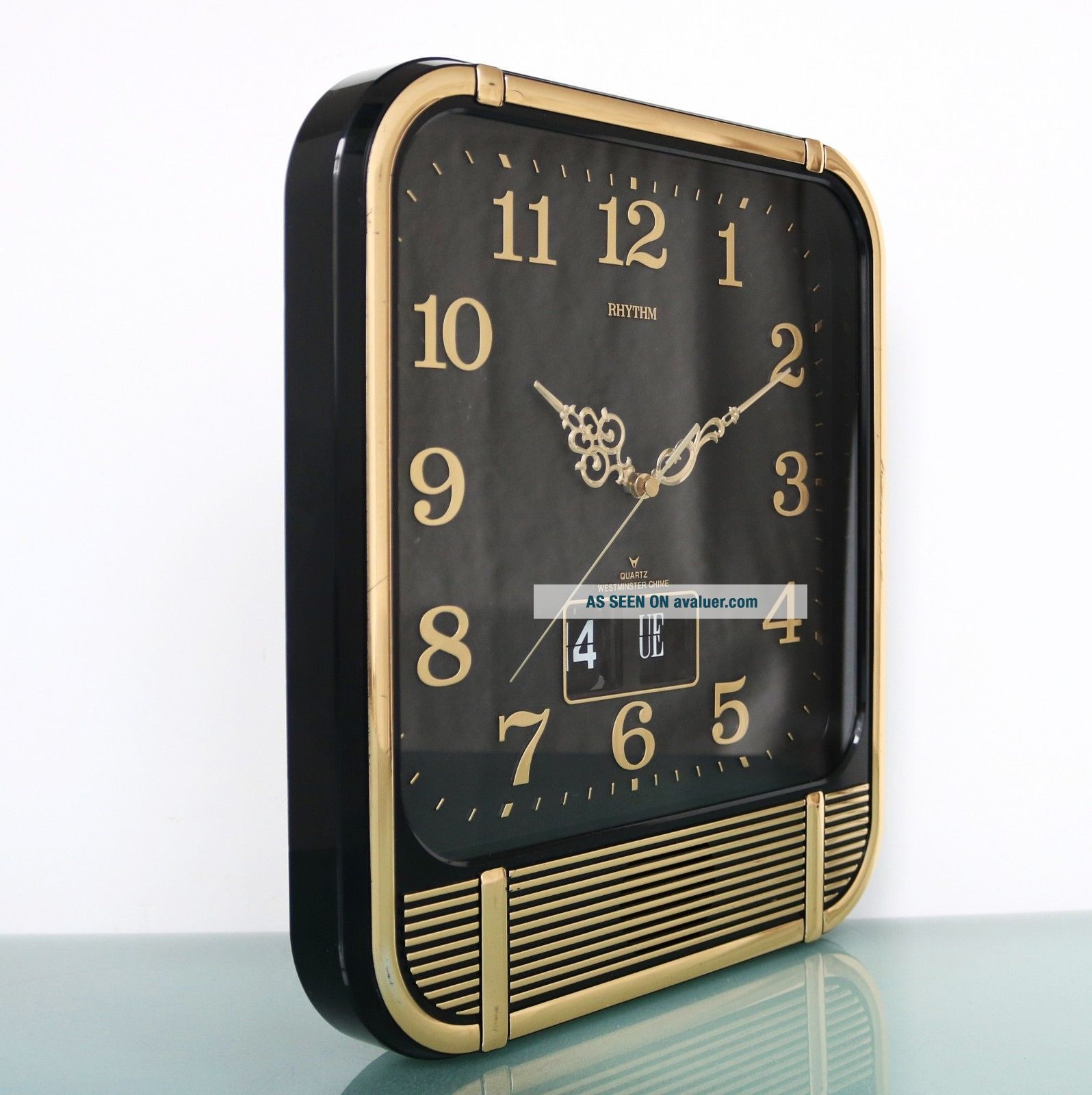 RHYTHM 4fh604 Wall Clock Volume Control WESTMINSTER Chime 1980s VERY ...