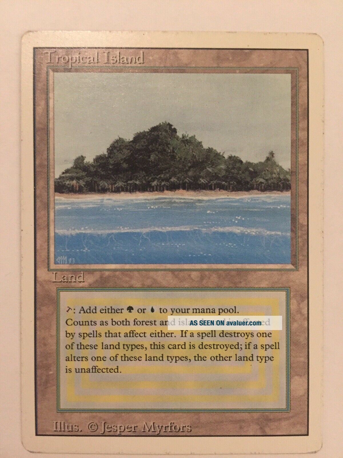 MTG Tropical Island Dual Land Revised Moderate To Heavy Play | #8211657