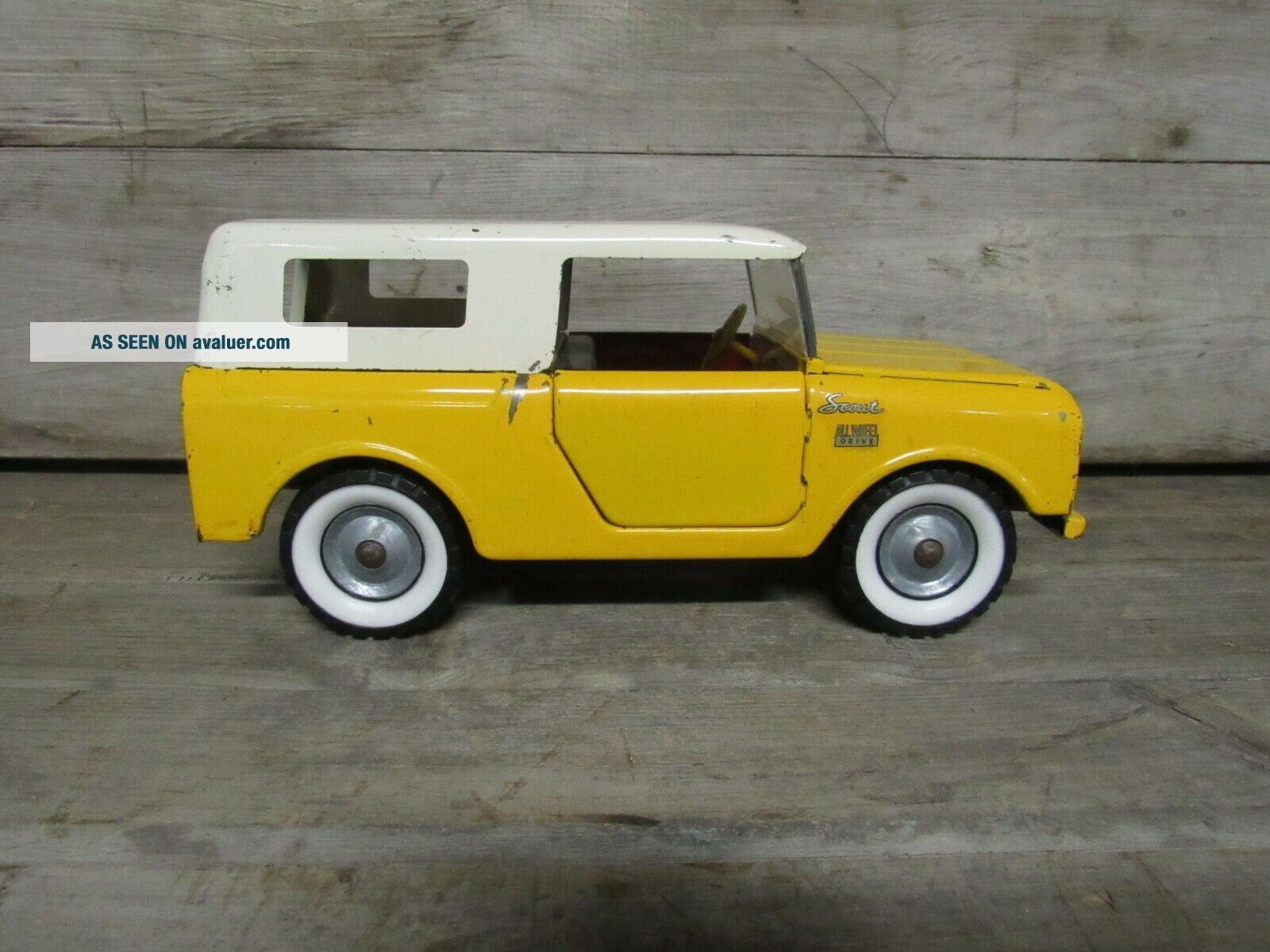 Rare Vintage Tru - Scale IH International Yellow Scout Pressed Steel ...