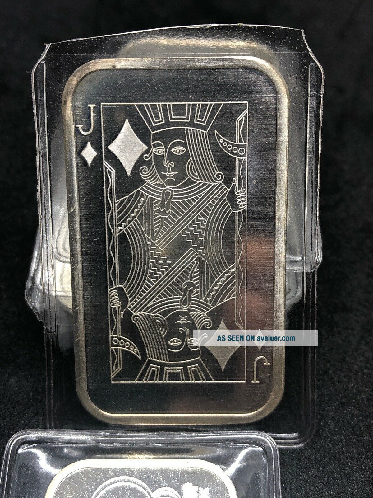 1 OZ JACK OF DIAMONDS 1975 PLAYING CARD 999 SILVER BAR ULTRA RARE ...