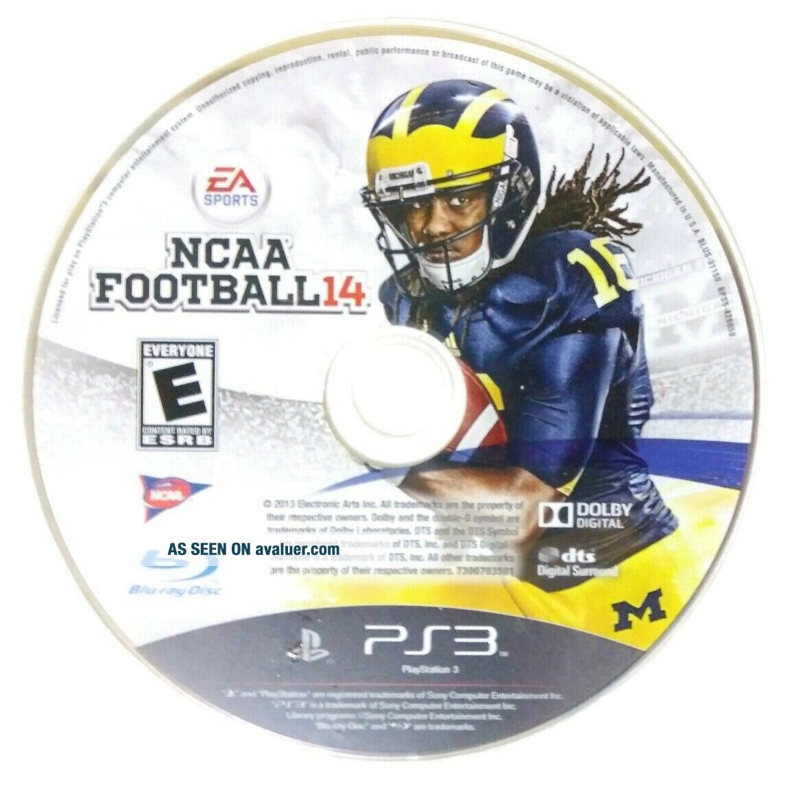 NCAA Football 14 (Sony PlayStation 3, 2013) PS3 GAME ONLY VERY RARE ...