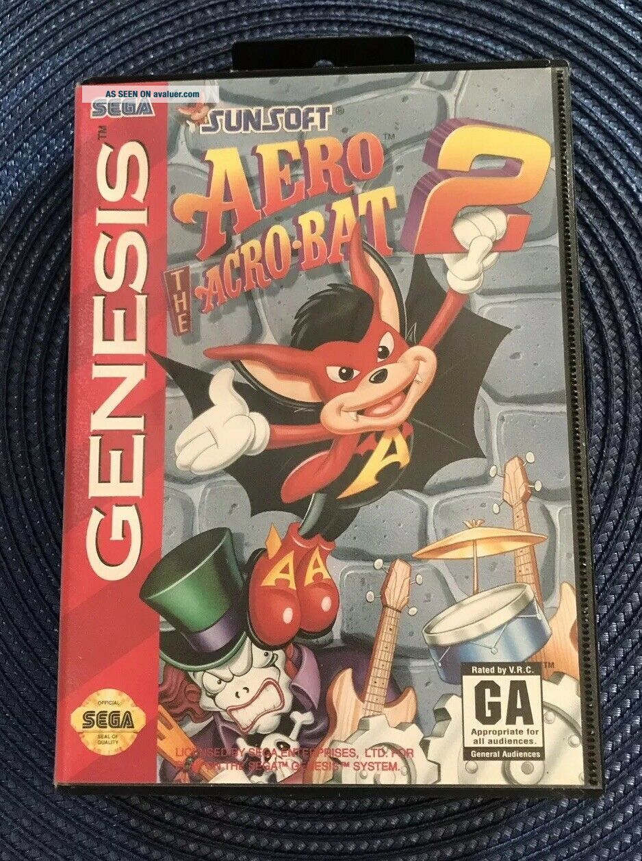 RARE Aero The Acrobat 2 (Sega Genesis) Complete - OEM Authentic | #8234753