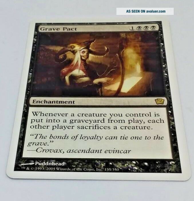 Grave Pact Magic The Gathering 9th Edition MTG Rare NM Never Played ...