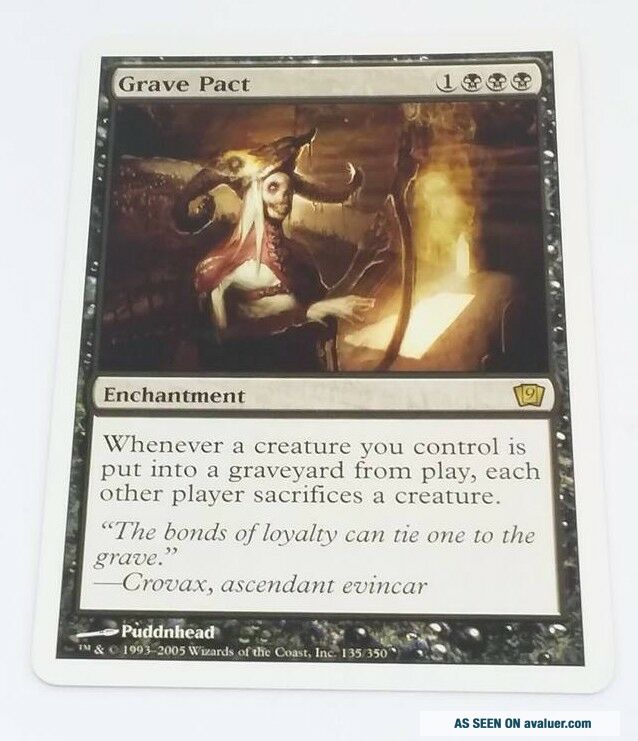 Grave Pact Magic The Gathering 9th Edition MTG Rare NM Never Played ...