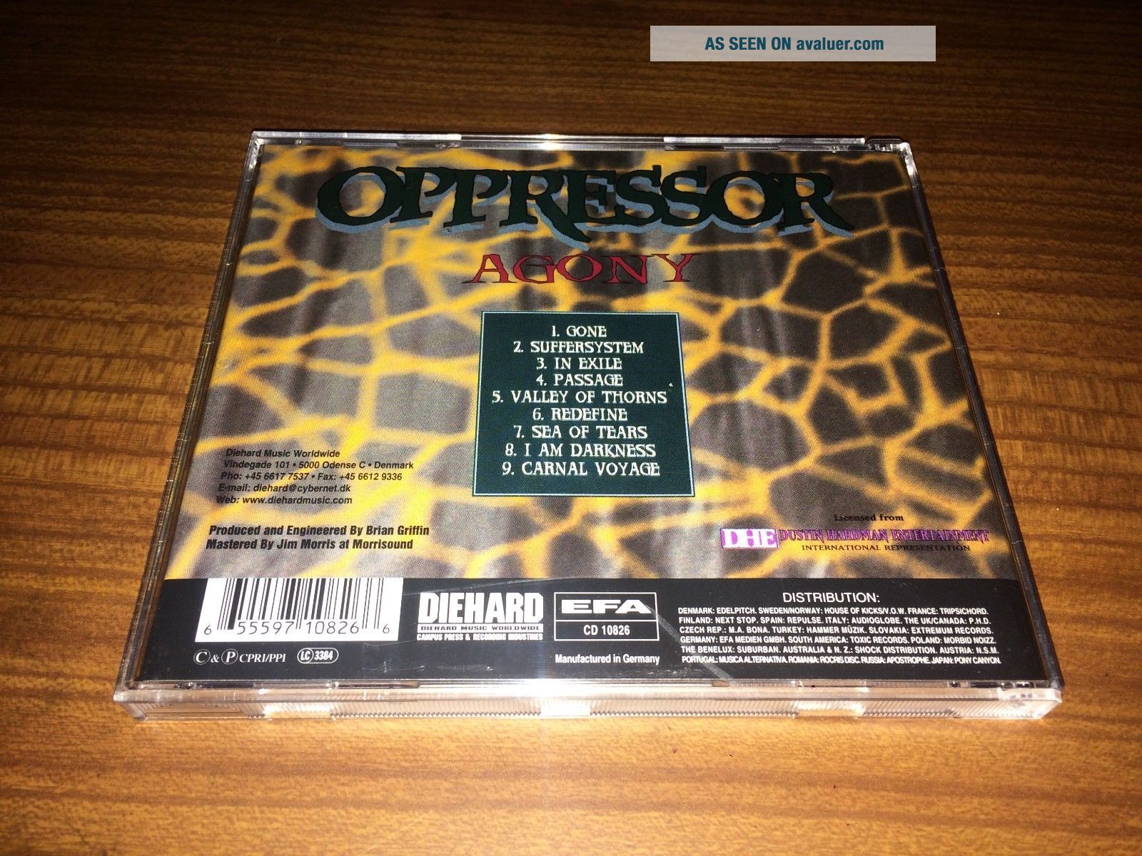 OPPRESSOR Agony CD 1996 RARE German 1st Press W/Different Cover | #8254001