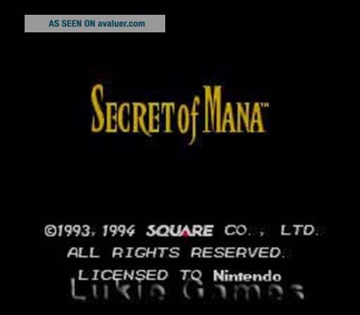 Secret Of Mana - Rare SNES Nintendo Game | #8258125
