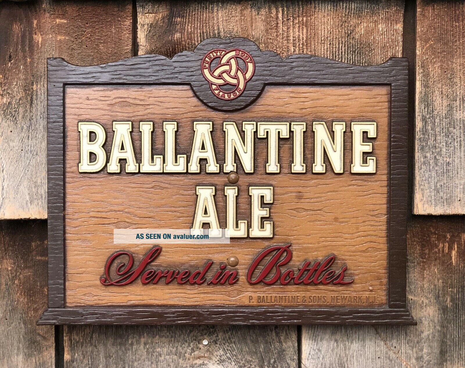 RARE Vintage BALLANTINE Ale Beer Bar Pub Sign Counter Easel Display ...