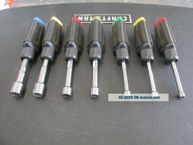VINTAGE CRAFTSMAN USA 7 PC SET OF TRIANGLE NUT DRIVERS - CUSHION GRIP ...