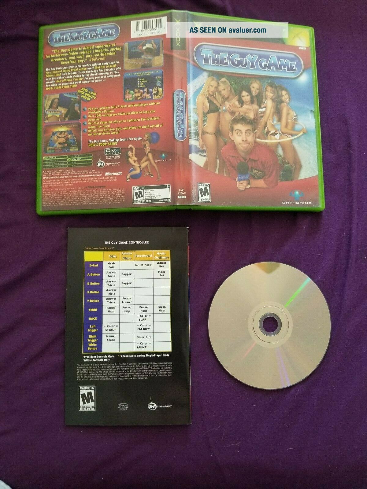 The Guy Game (Microsoft Xbox, 2004) Game Disc Complete CIB Rare | #8285702