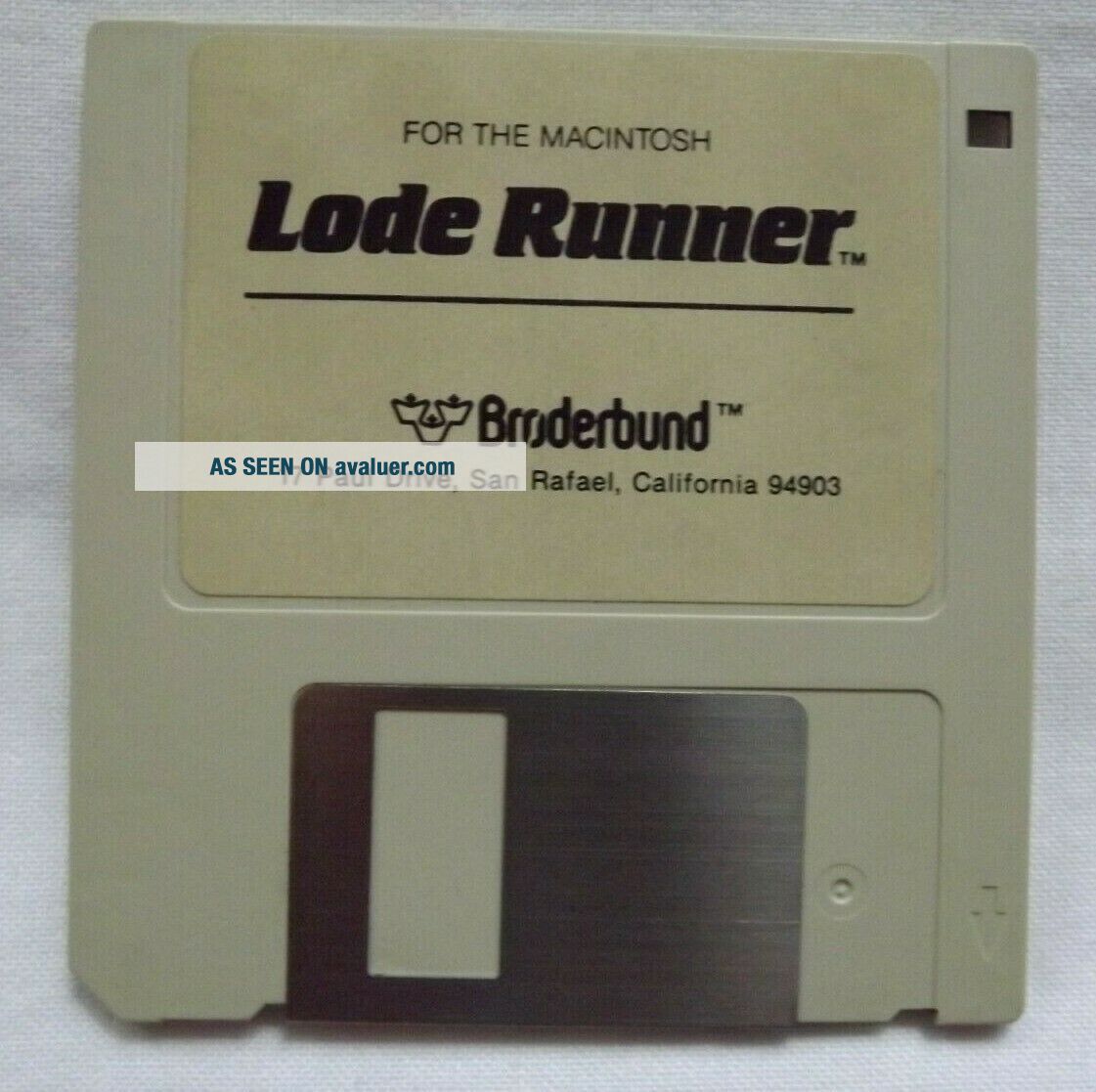 Rare Vintage Lode Runner Video Game Broderbund For MacIntosh 3½ " Disk ...
