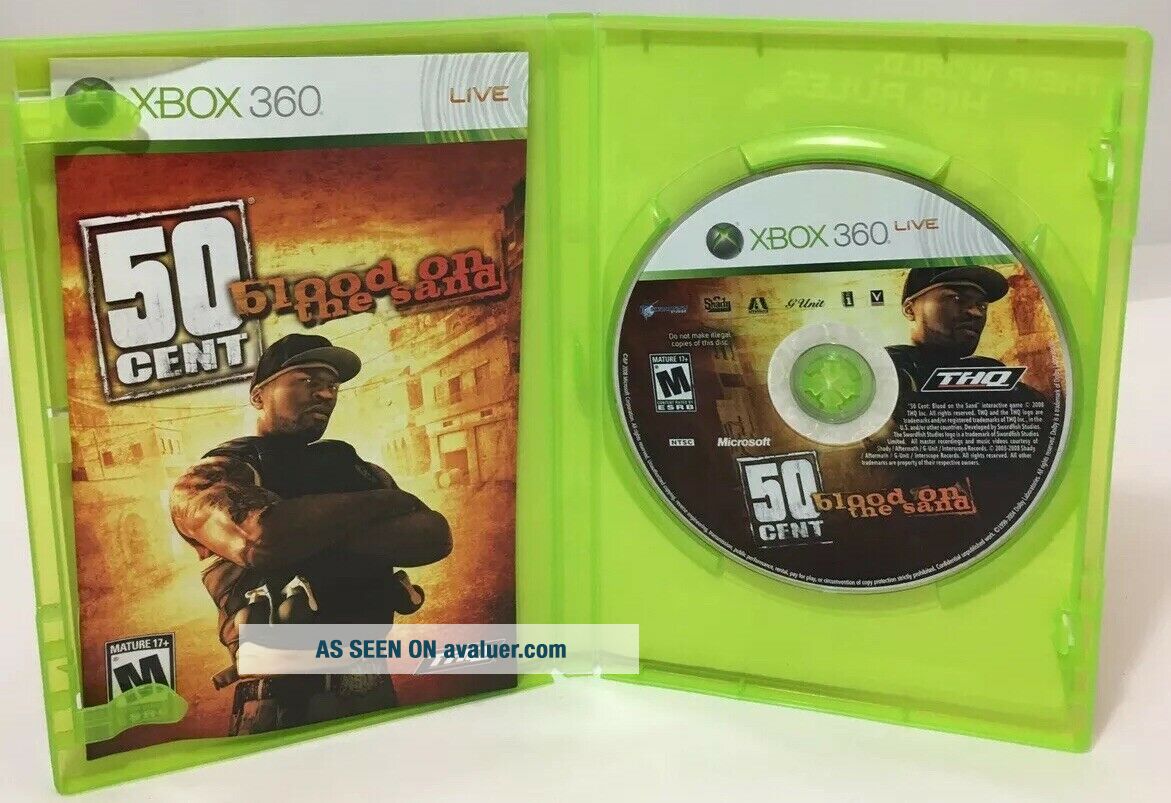 Rare 50 Cent Blood On The Sand XBOX 360 Combo Heavy Gameplay Shooter ...