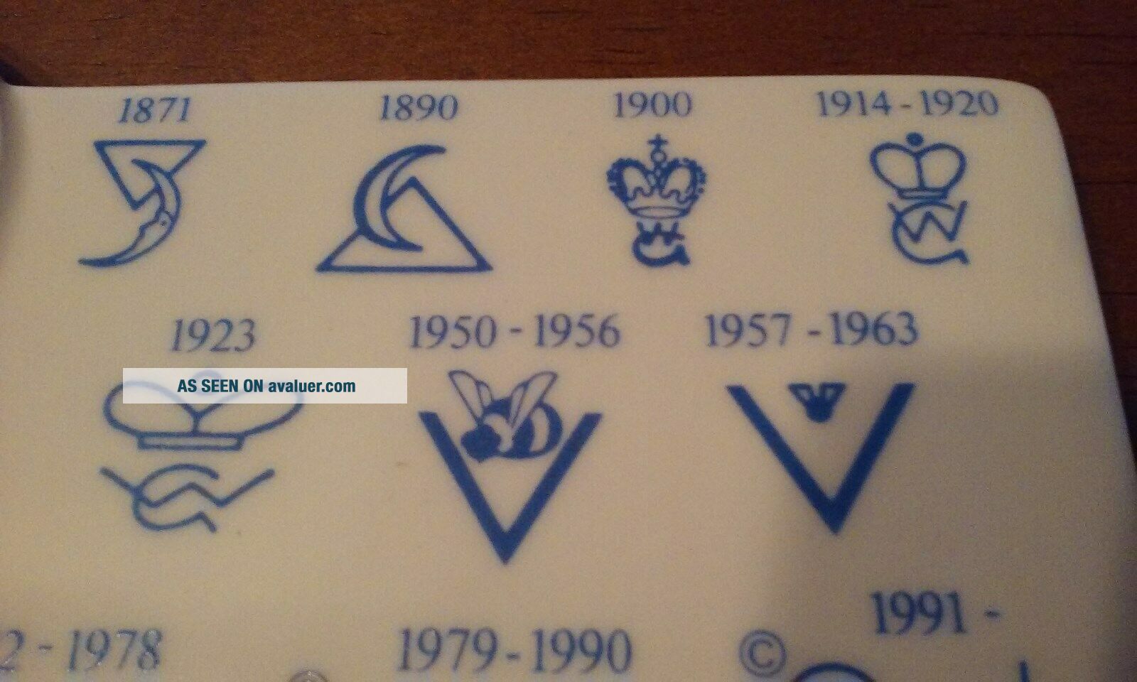 RARE Hummel Goebel Identification Plaque (shows Dates And Symbols) 1966 ...