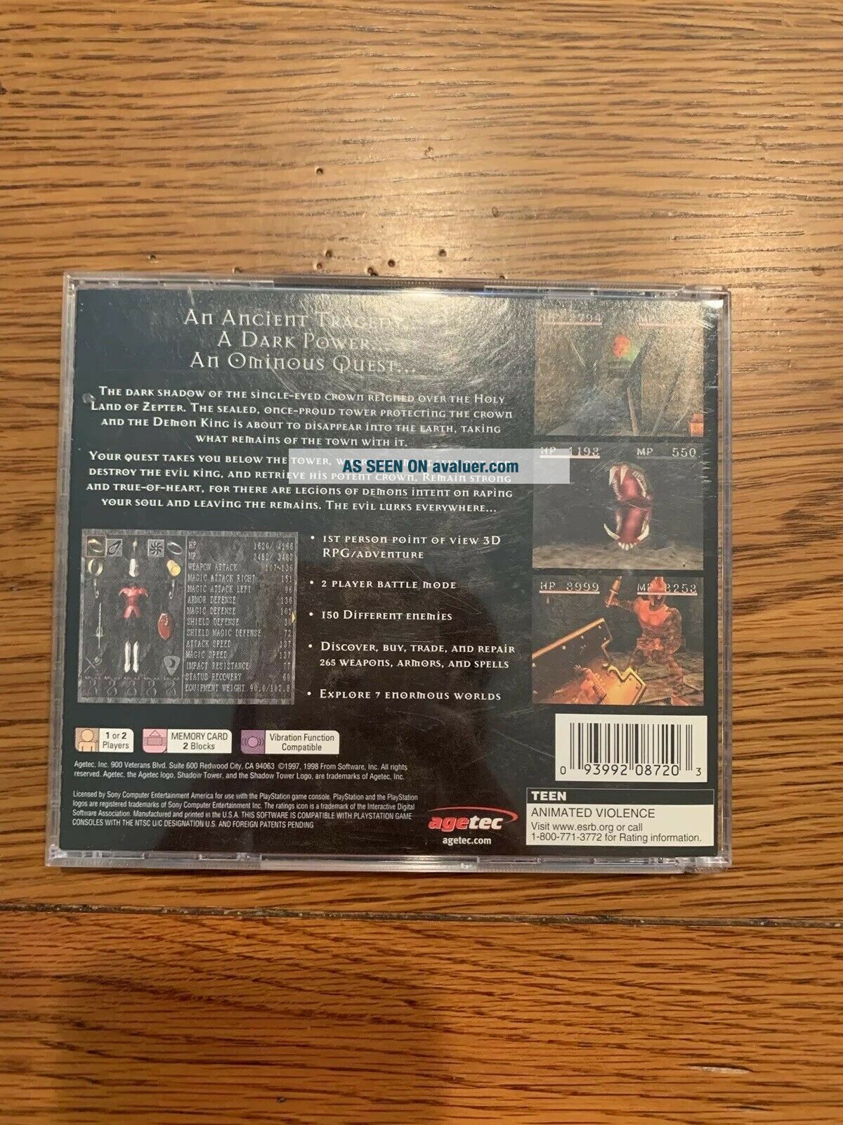 Shadow Tower (Sony PlayStation 1, 1999) Ps1 Rare Complete CIB | #8328840