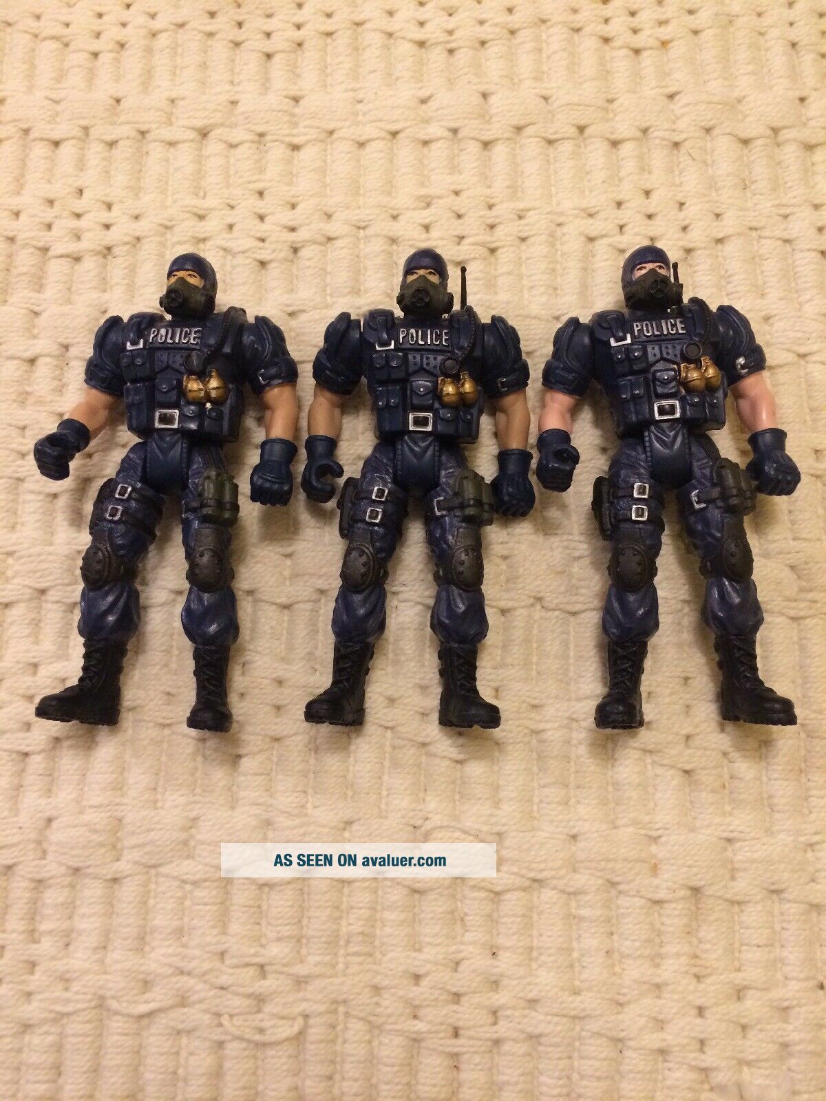 3 - RARE VINTAGE CHAP MEI POLICE FORCE SWAT RIFLEMAN FIGURES | #8315928