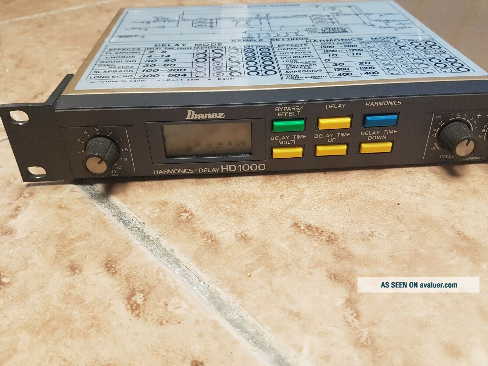 Rare Vintage Ibanez HD 1000 Harmonics Delay Rack Unit | #8350133