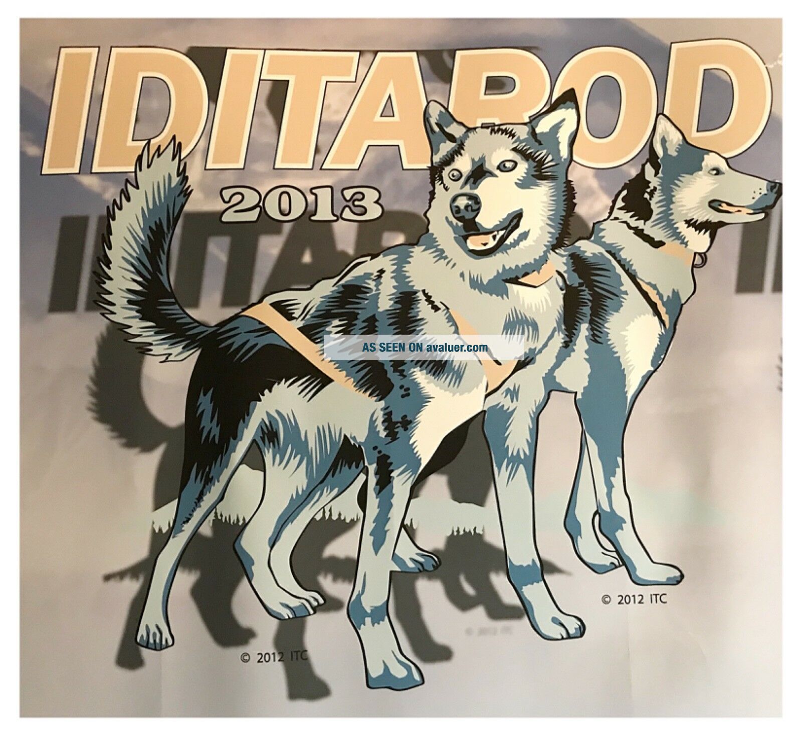 Collectors Rare 2013 Iditarod Alaskan Brewing Co. 45” X 37” Advertising ...