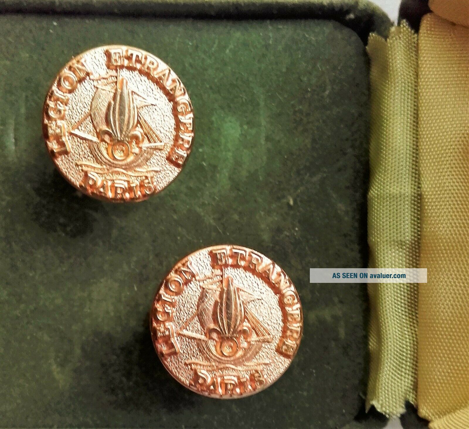 RARE FRENCH FOREIGN LEGION 1 RE TRANSIT COMPANY CUFF LINKS | #8355341