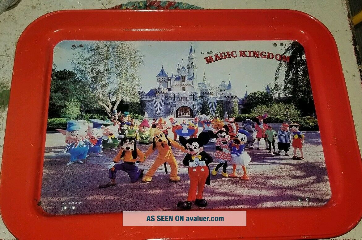 RARE Vintage Walt Disney Magic Kingdom TV Dinner Tray Mickey, Minnie ...