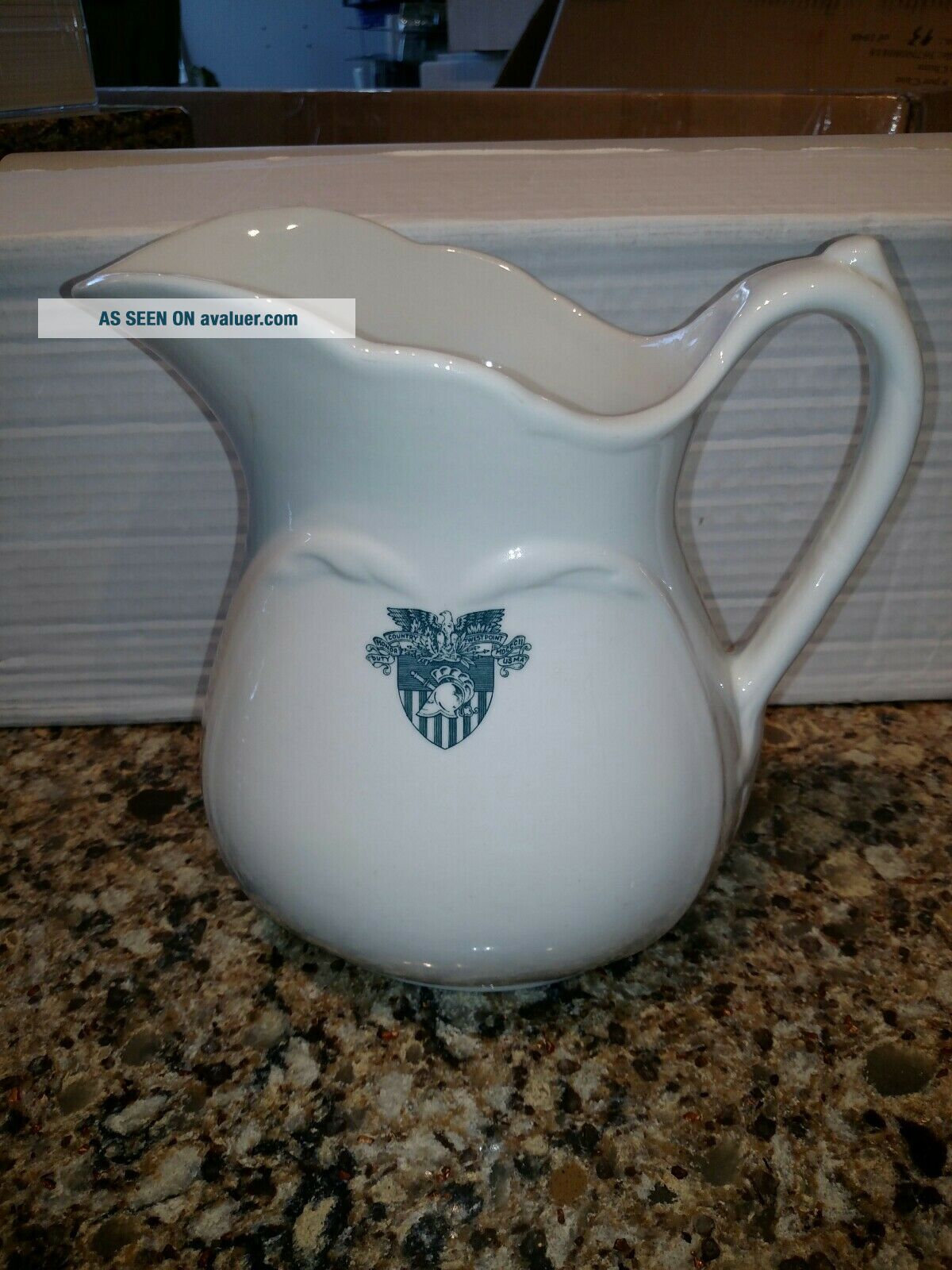 RARE USMA WEST POINT CADET MESS HALL WATER PITCHER SHENANGO CHINA ...