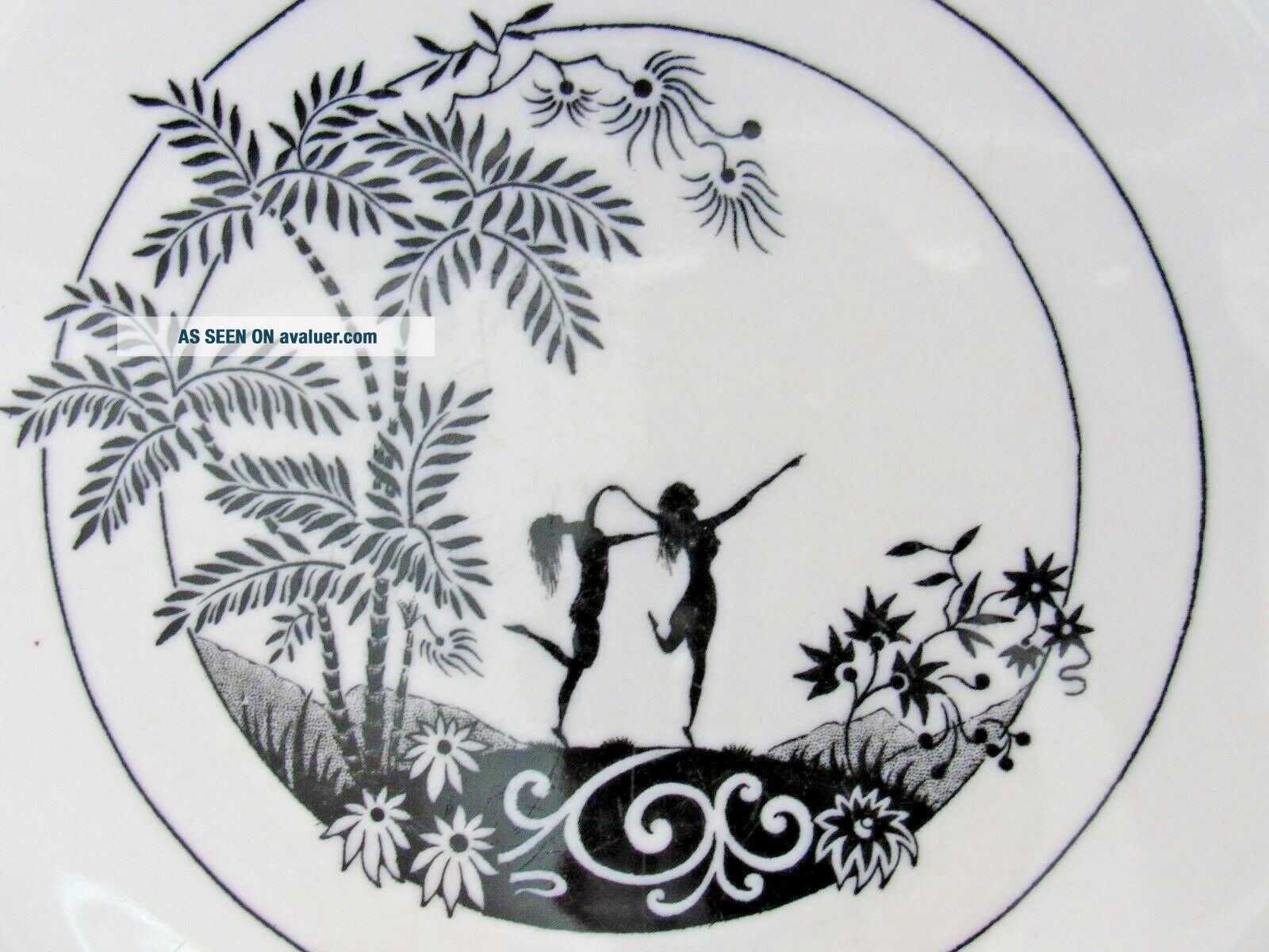 ULTRA RARE VINTAGE MAYER CHINA RESTAURANT WARE PLATE DANCING NYMPH ...