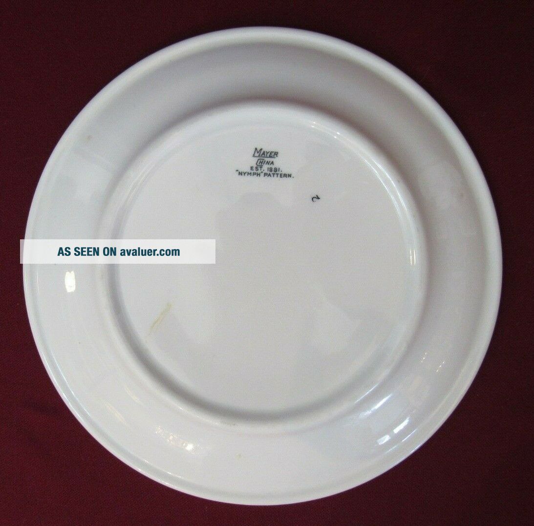 ULTRA RARE VINTAGE MAYER CHINA RESTAURANT WARE PLATE DANCING NYMPH ...