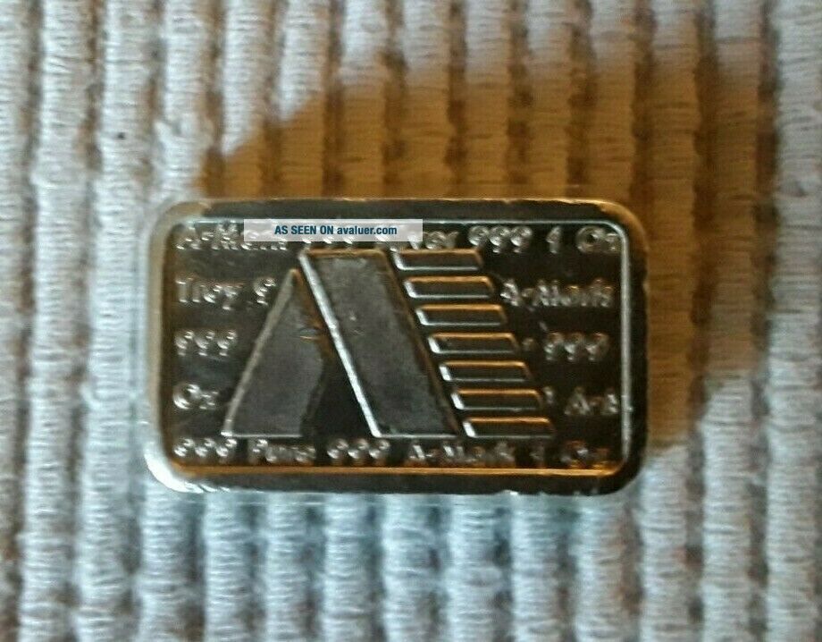 Rare, Old 1981 A - Mark USVI Stackable 1 Oz. 999 Pure Silver Chunky Bar ...