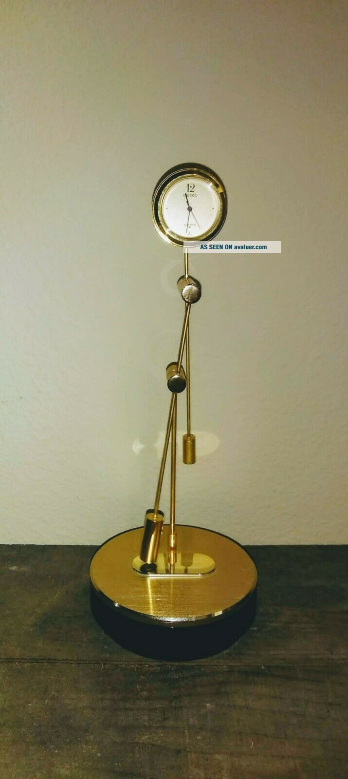RARE SEIKO QUF103G BRASS KINETIC SWINGING MAGNETIC PENDULUM QUARTZ ...
