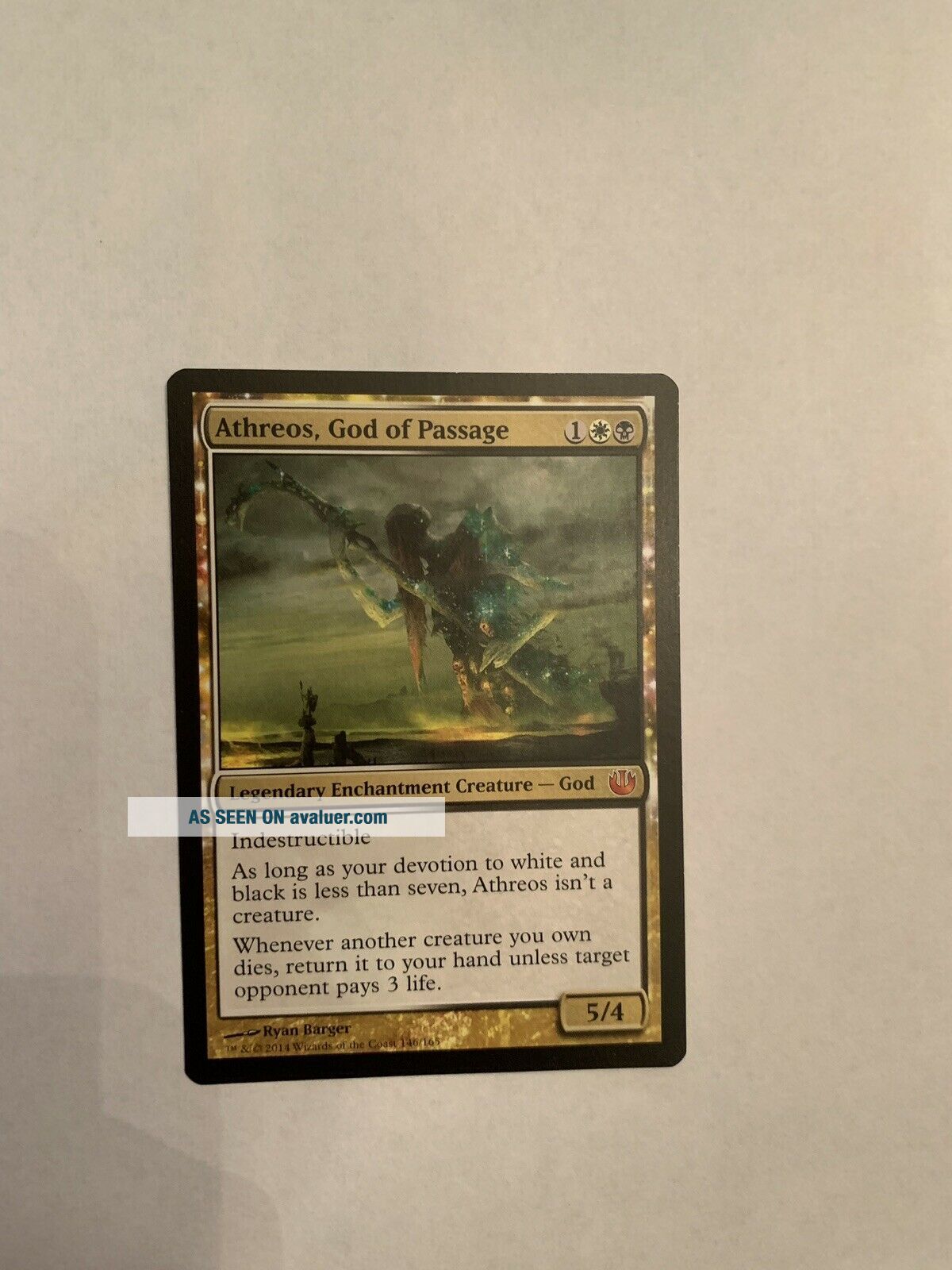 Athreos God Of Passage MTG Magic Card Journey Into Nyx Mythic Rare God ...