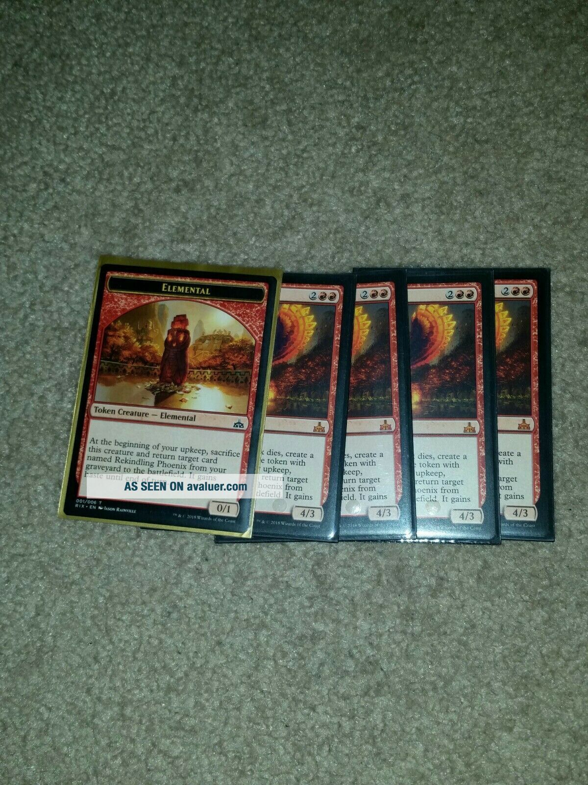 Rekindling Phoenix X4 Rivals Of Ixalan Mythic Rare PLUS Token | #8432593