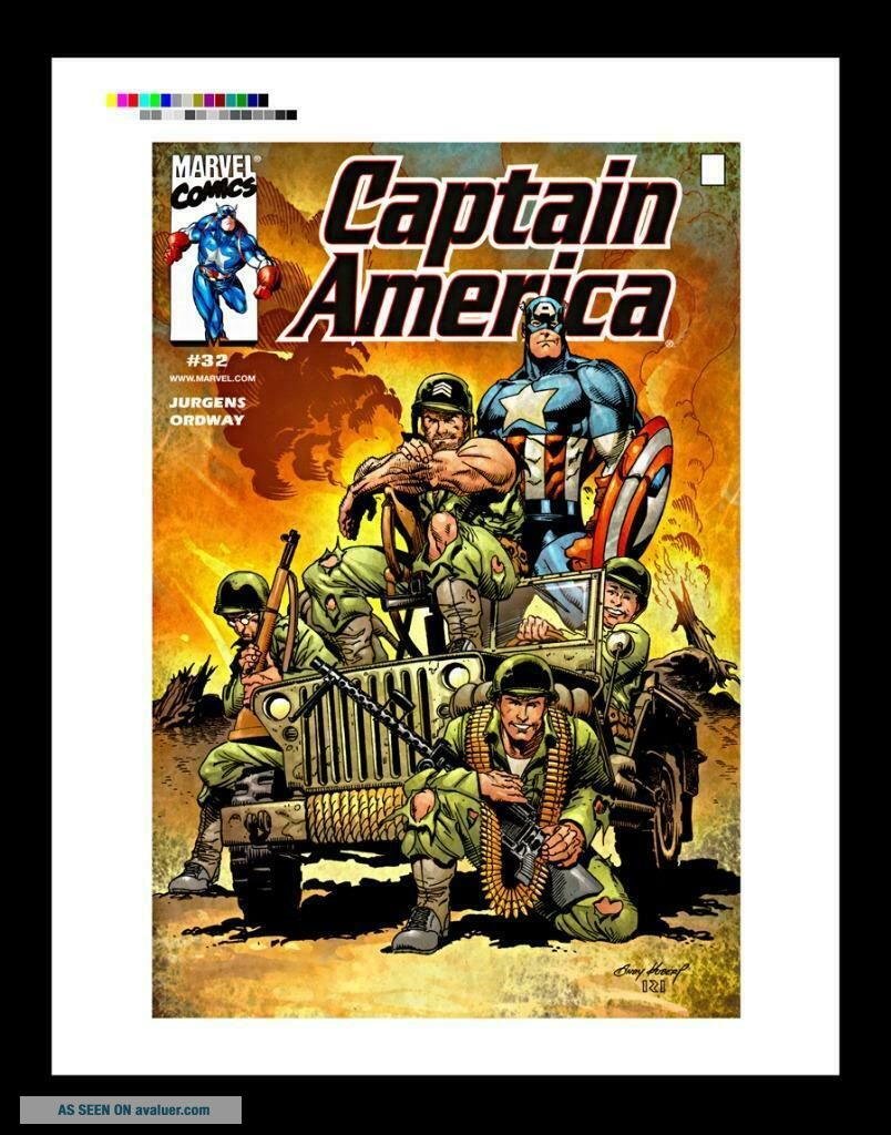 Andy Kubert Captain America 32 Rare Production Art Cover | #8443200