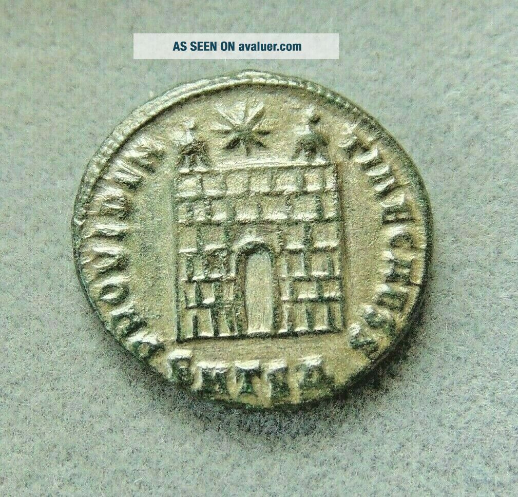 Rare Extremely Fine CONSTANTINE II Silvered Follis Thessalonica 19mm/3 ...