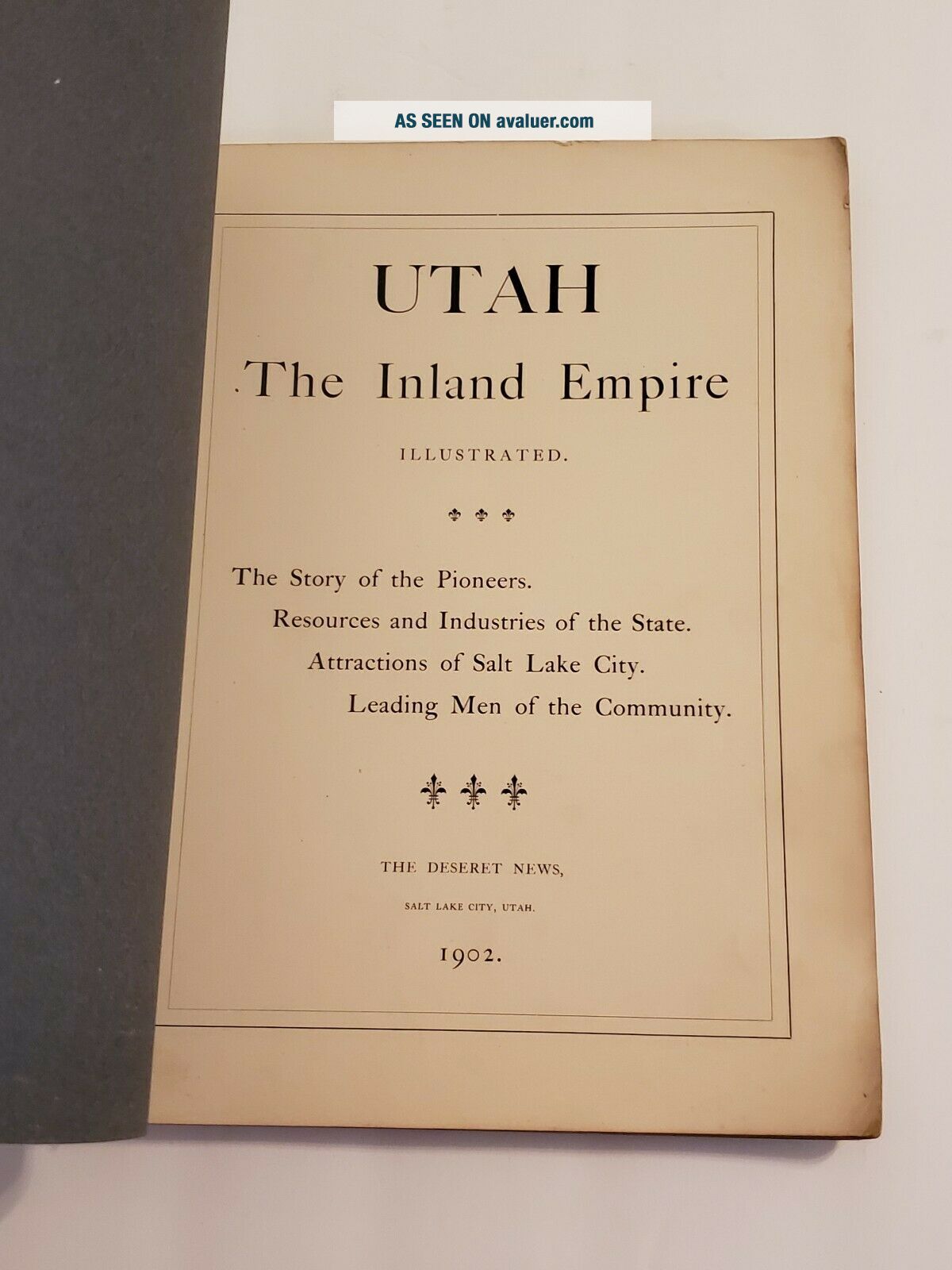 1902 Utah The Inland Empire Mormons Salt Lake City Rare Illustrated ...