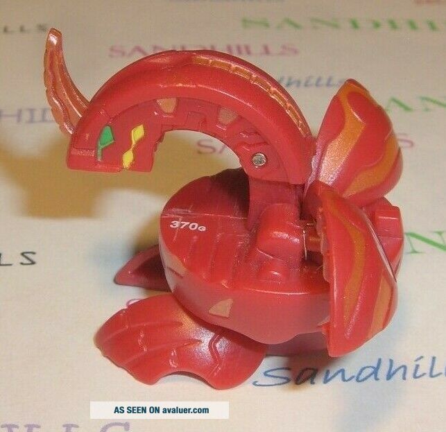 Bakugan Dragonoid Red Pyrus B1 Classic 370G & Series 1 Dragonoid Card ...