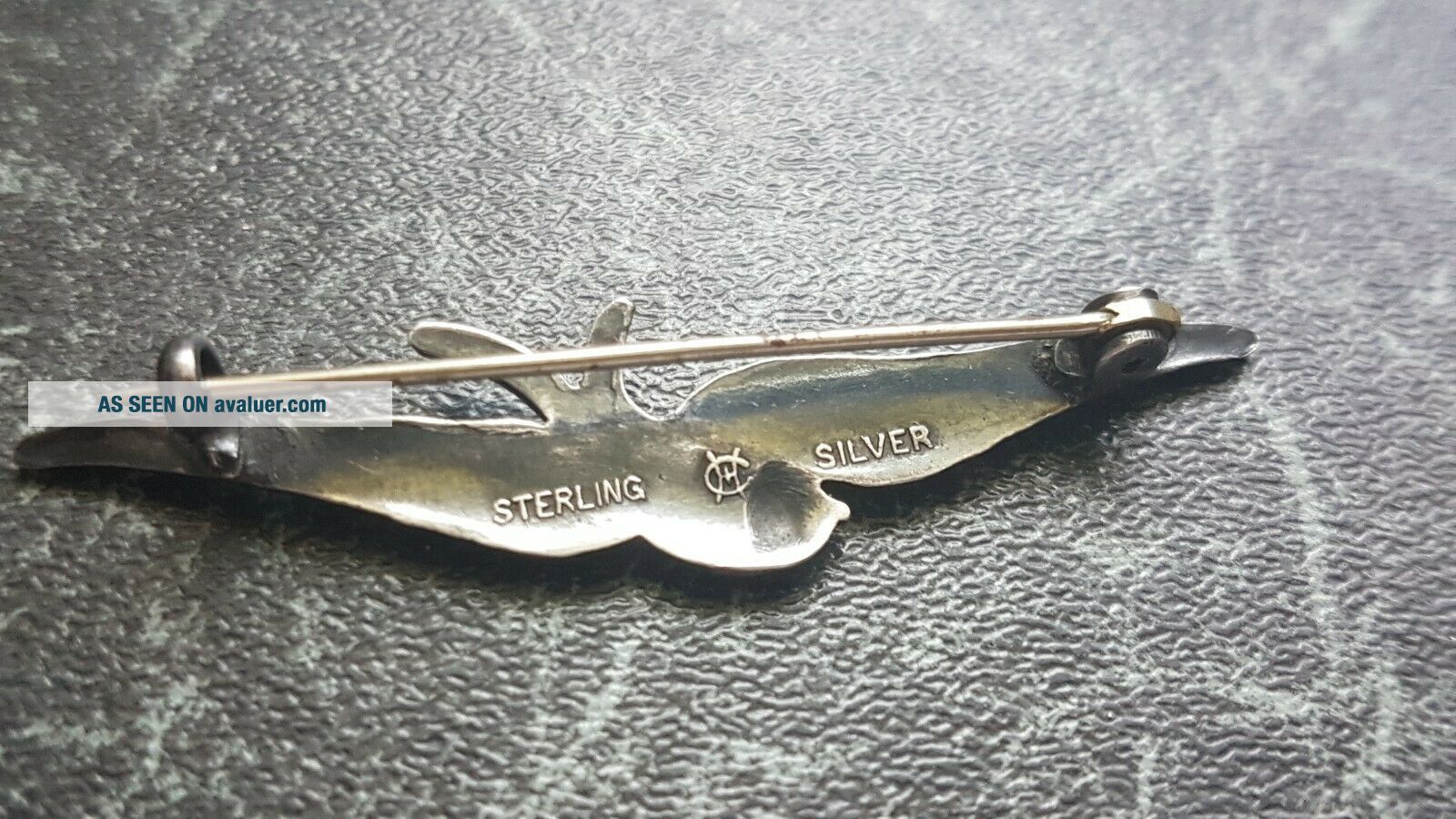 Rare Vintage CHARLES HORNER Blue Enamel Sterling Silver Swallow Bird ...