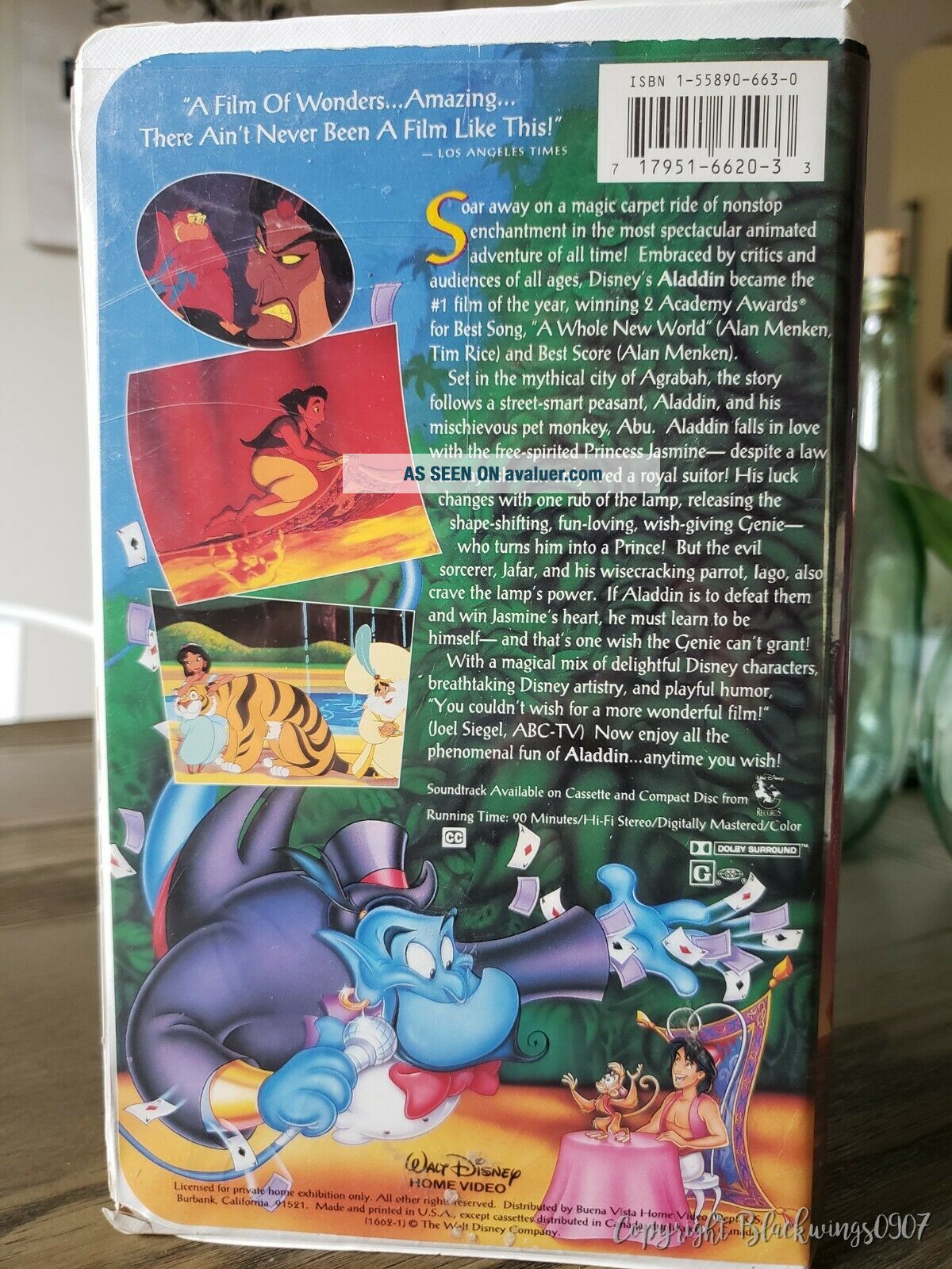 Walt Disney ' S Aladdin The Classics Black Diamond VHS RARE Collectible ...