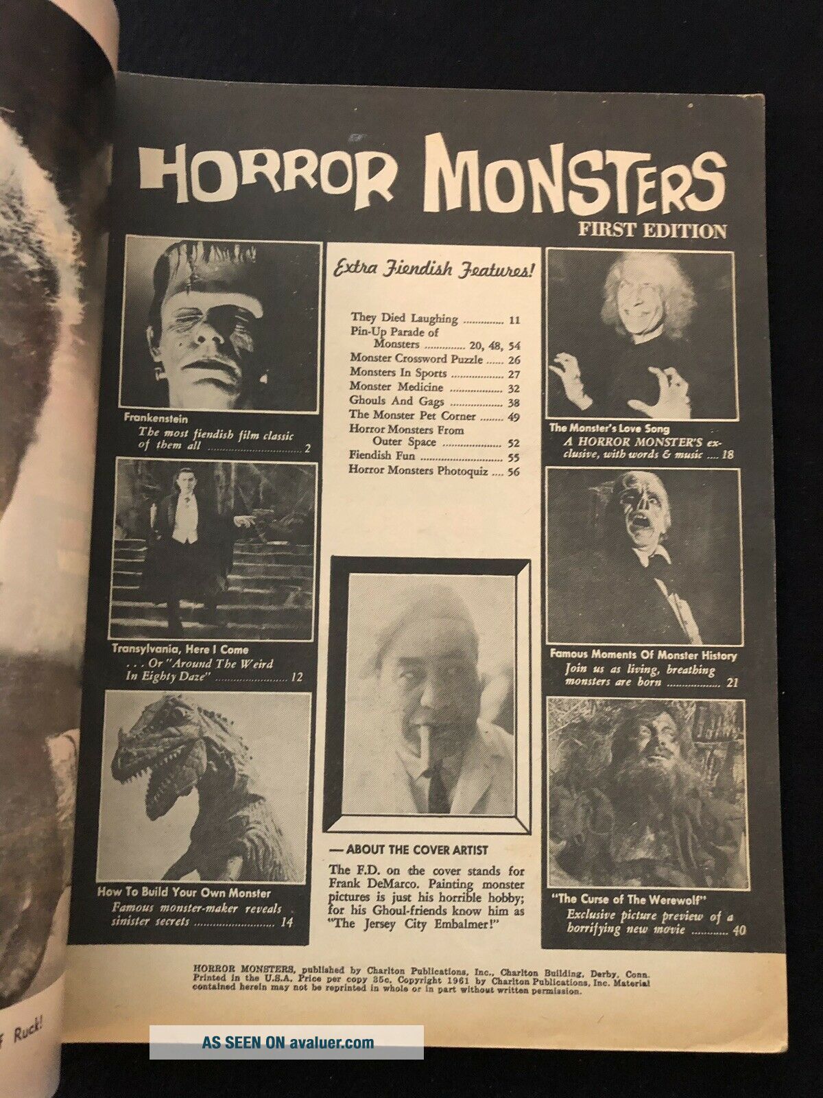 Horror Monsters 1/Rare Horror Mag/Mid Grade/Fine | #8470394