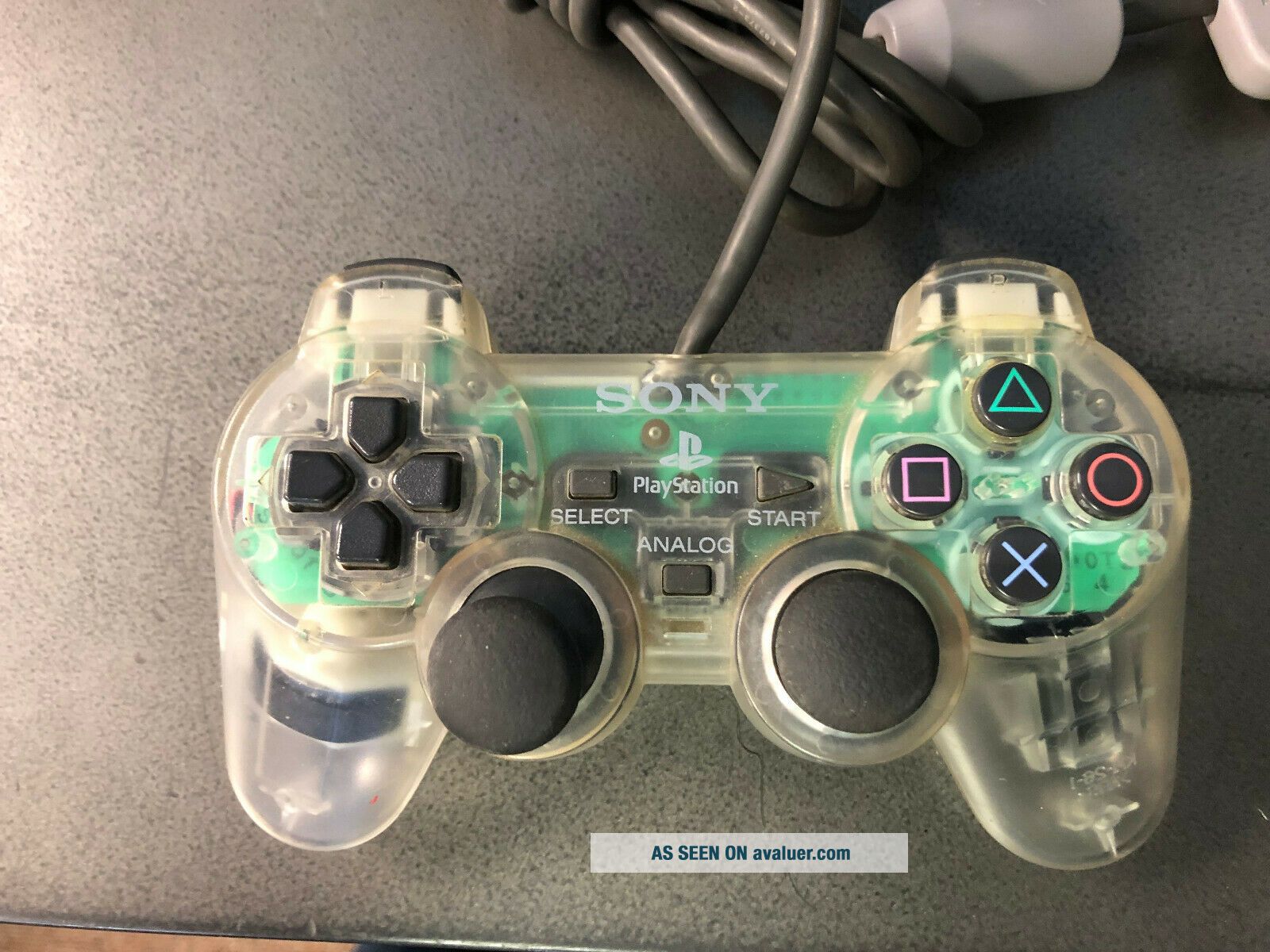 Official OEM Sony Playstation 1 PS1 Controller Clear RARE | #8471613