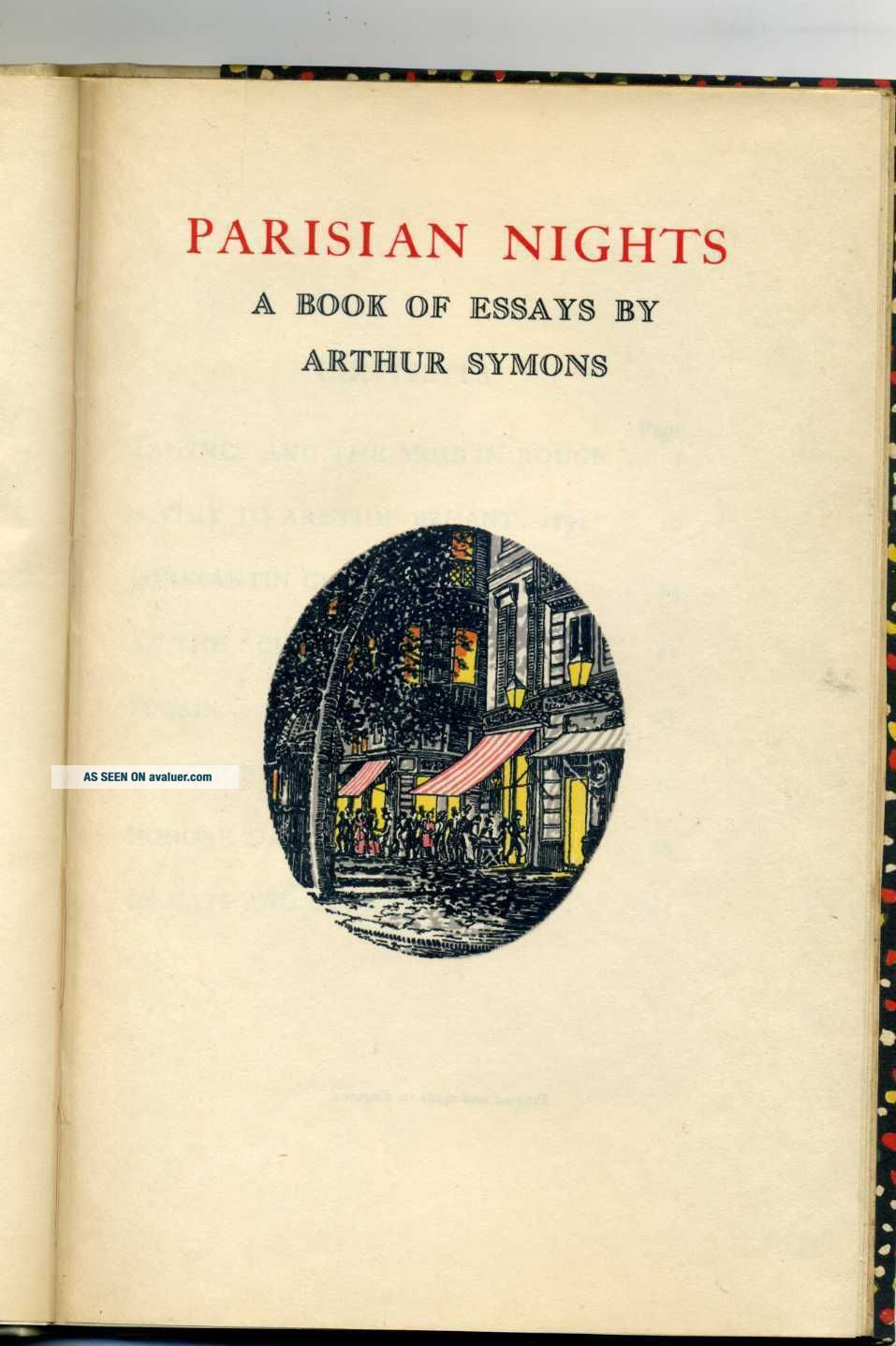 Rare Beaumont Press Limited Edition: Parisian Nights By Arthur Symons ...
