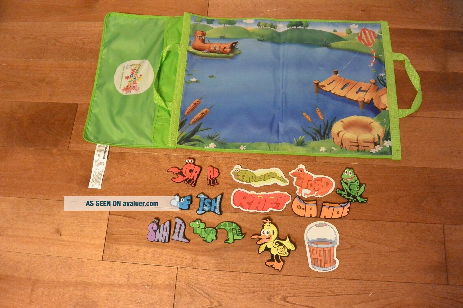 RARE PBS Kids WORD WORLD MAGNETS FOLD & GO SET TODDLER Magnetic Play ...