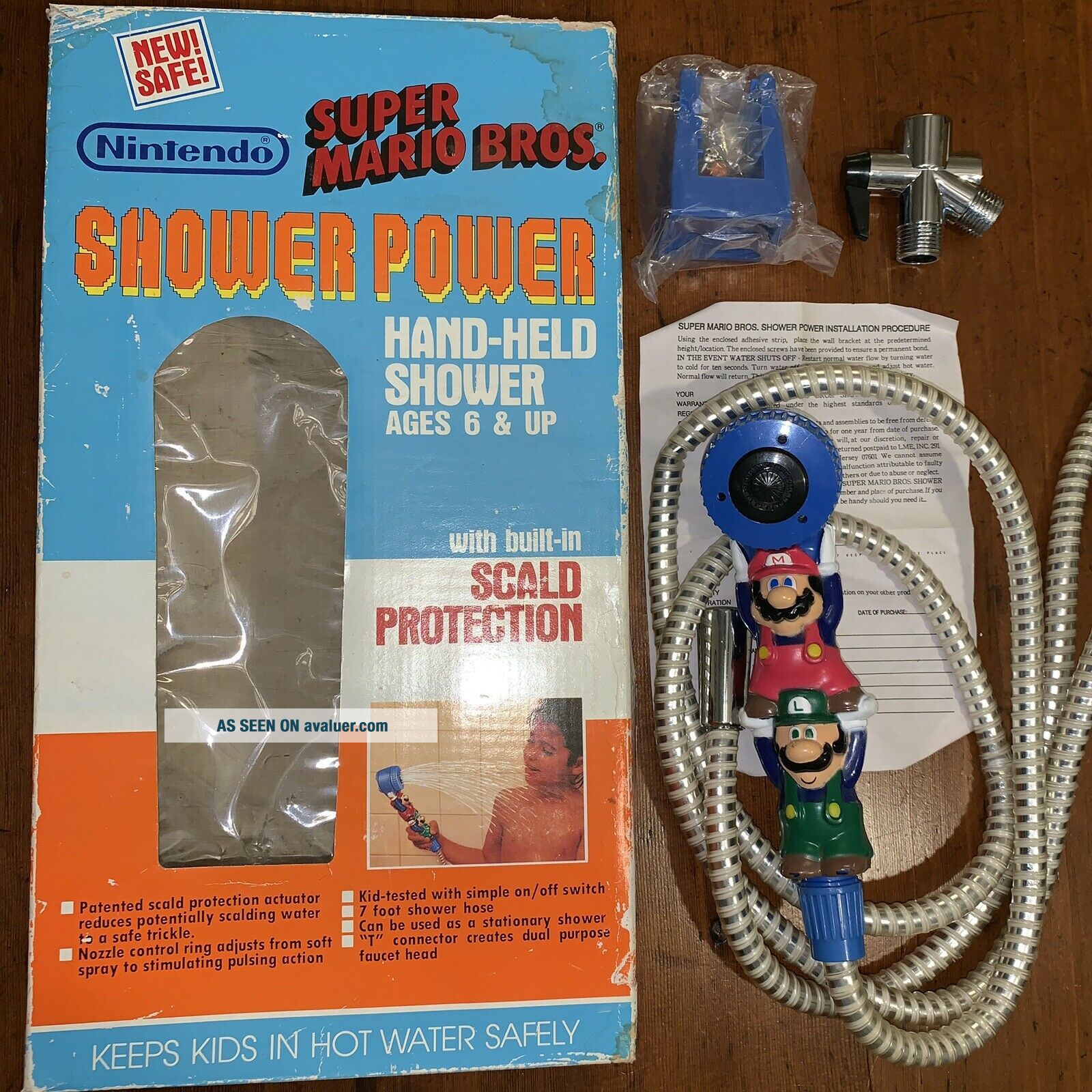 Rare 1989 Nintendo Mario Bros Shower Power Hand Held Retro Kids Vintage ...