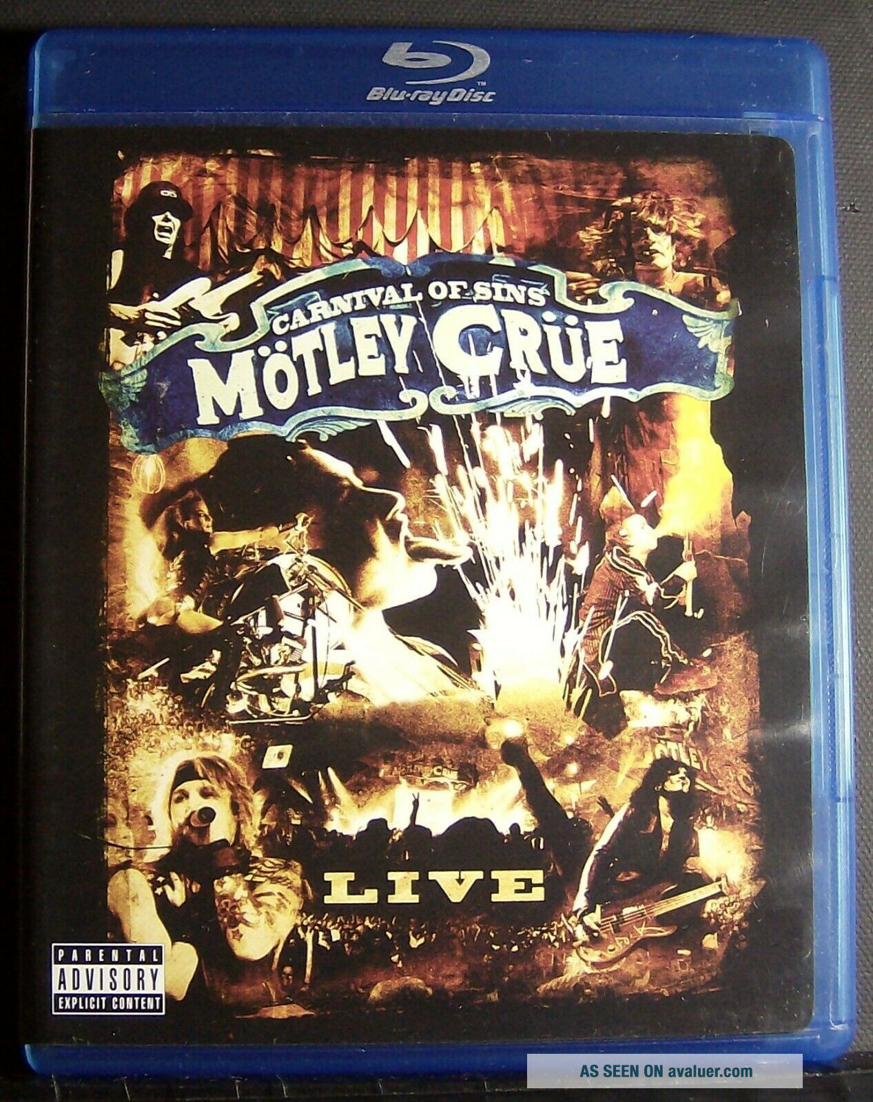 Motley Crue - Carnival Of Sins LIVE (Blu - Ray Disc, 2008) Out Of Print ...